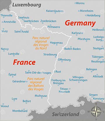 France and Germany Border stock vector. Illustration of belgium - 177098661