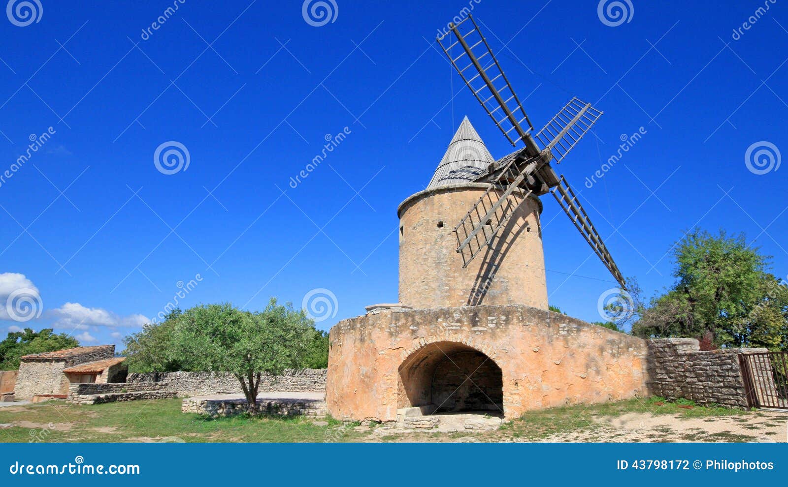 France - Goult stock photo. Image of windmill, castel - 43798172