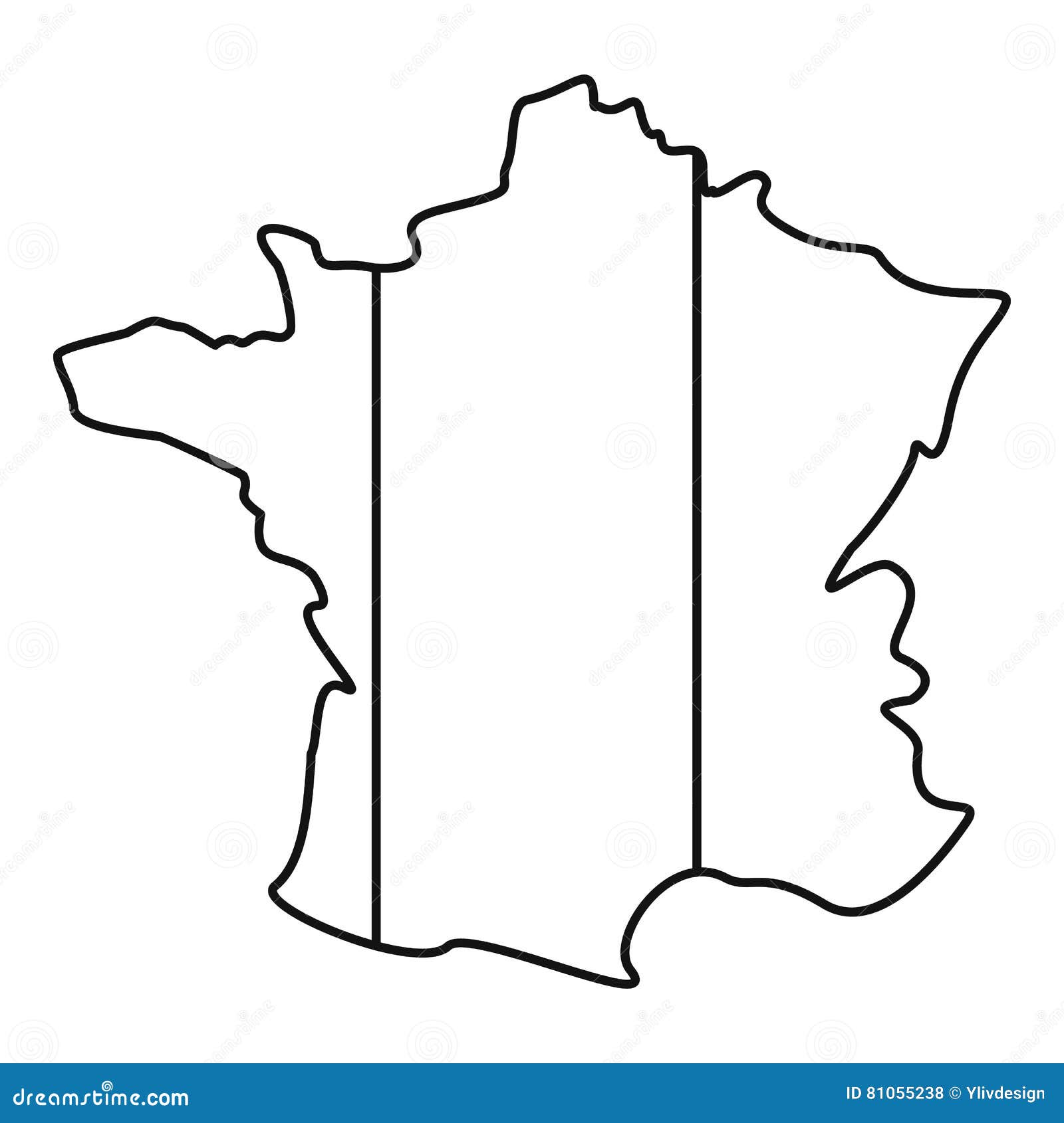 France icon, outline style stock vector. Illustration of corsica - 81055238