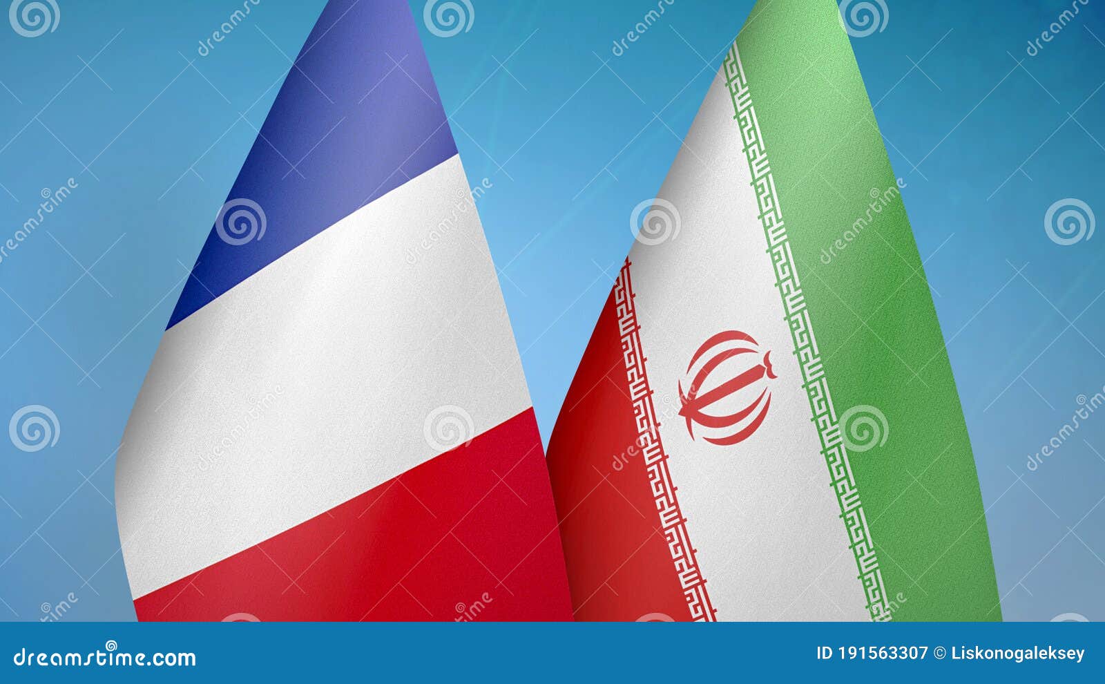 France and Iran two flags stock illustration. Illustration of symbol ...