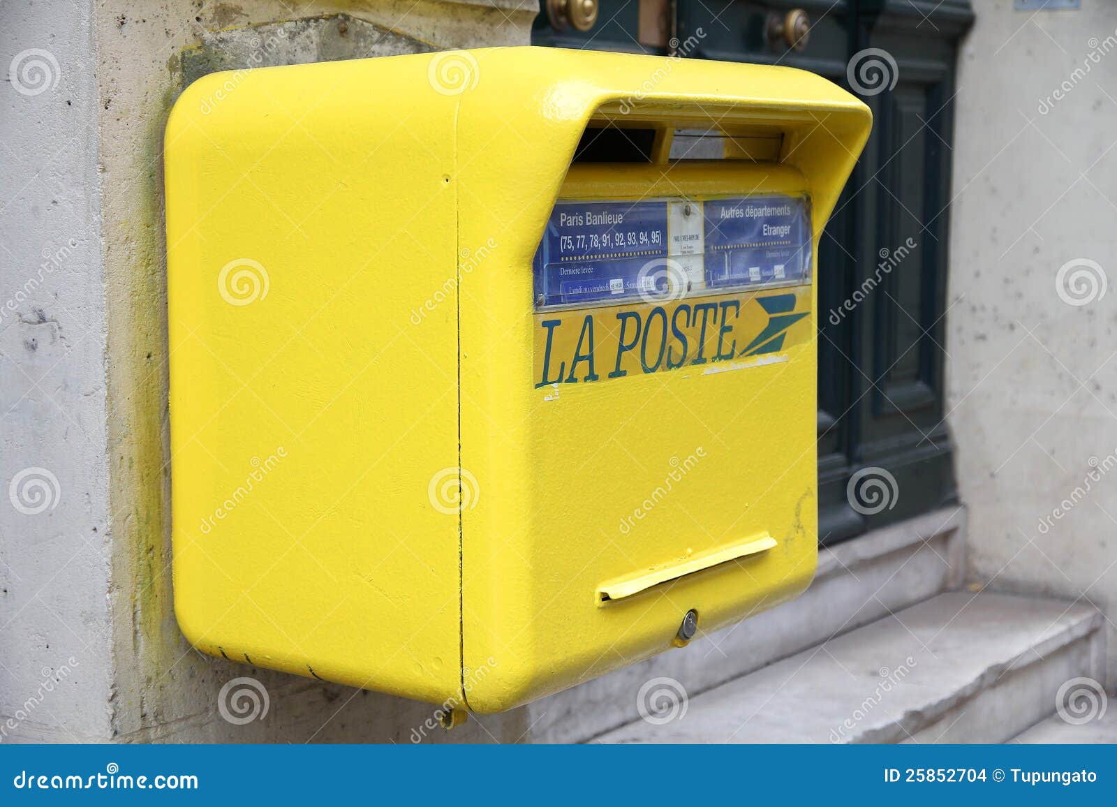 La Poste Old Postbox In Le Havre, France. La Poste Founded In 1576, It ...