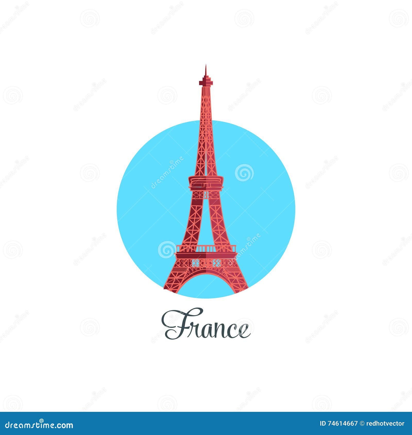 France landmark stock vector. Illustration of france - 74614667