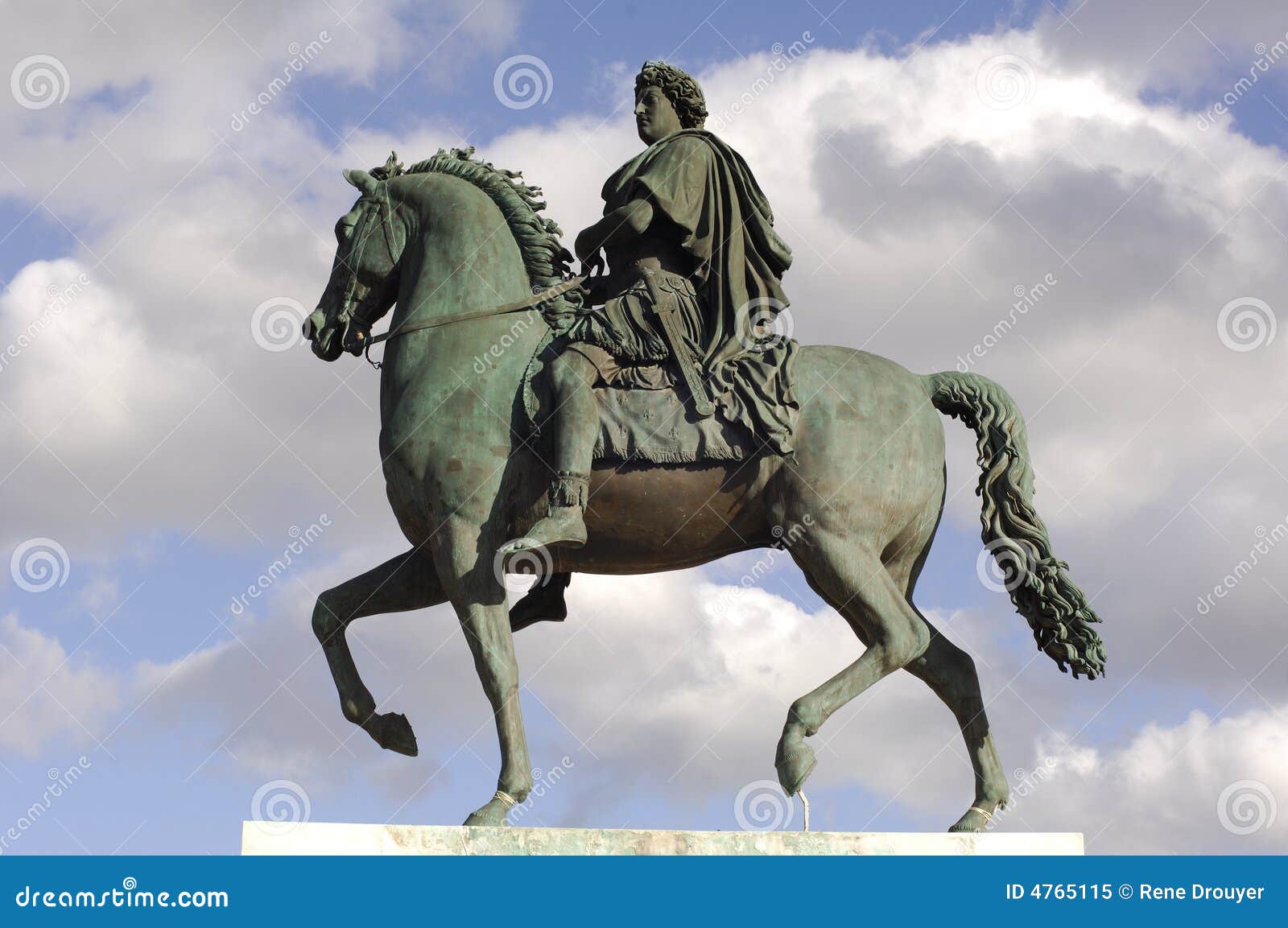 France; Lyon; Lyons; Bellecour Square Statue Stock Image - Image of ...