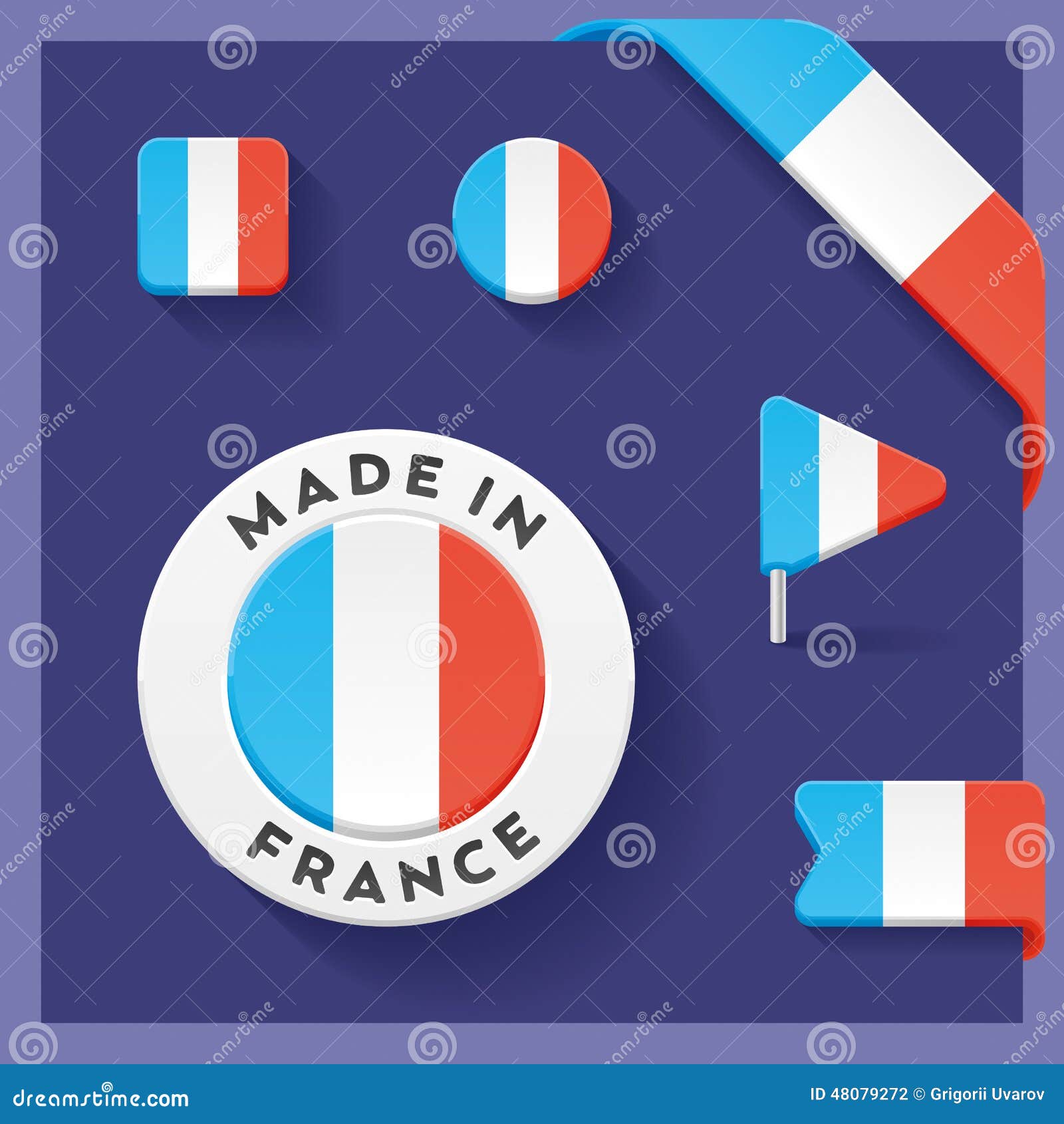 France Made Symbol Collection Stock Vector - Illustration of ...