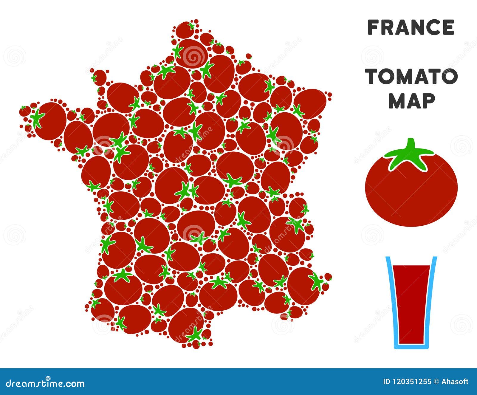 France Map Composition of Tomato Stock Vector - Illustration of france ...