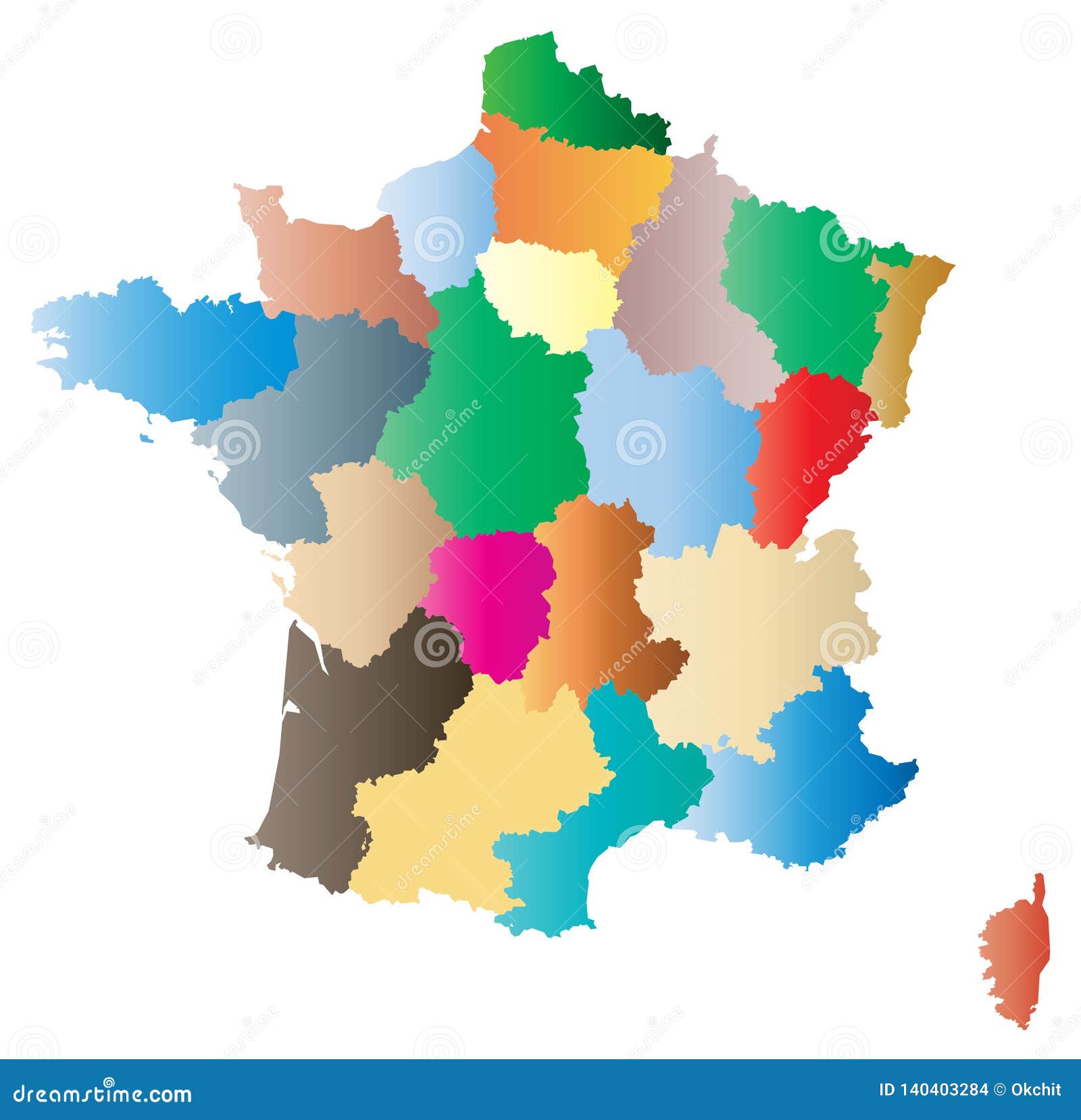 France Continent Map
