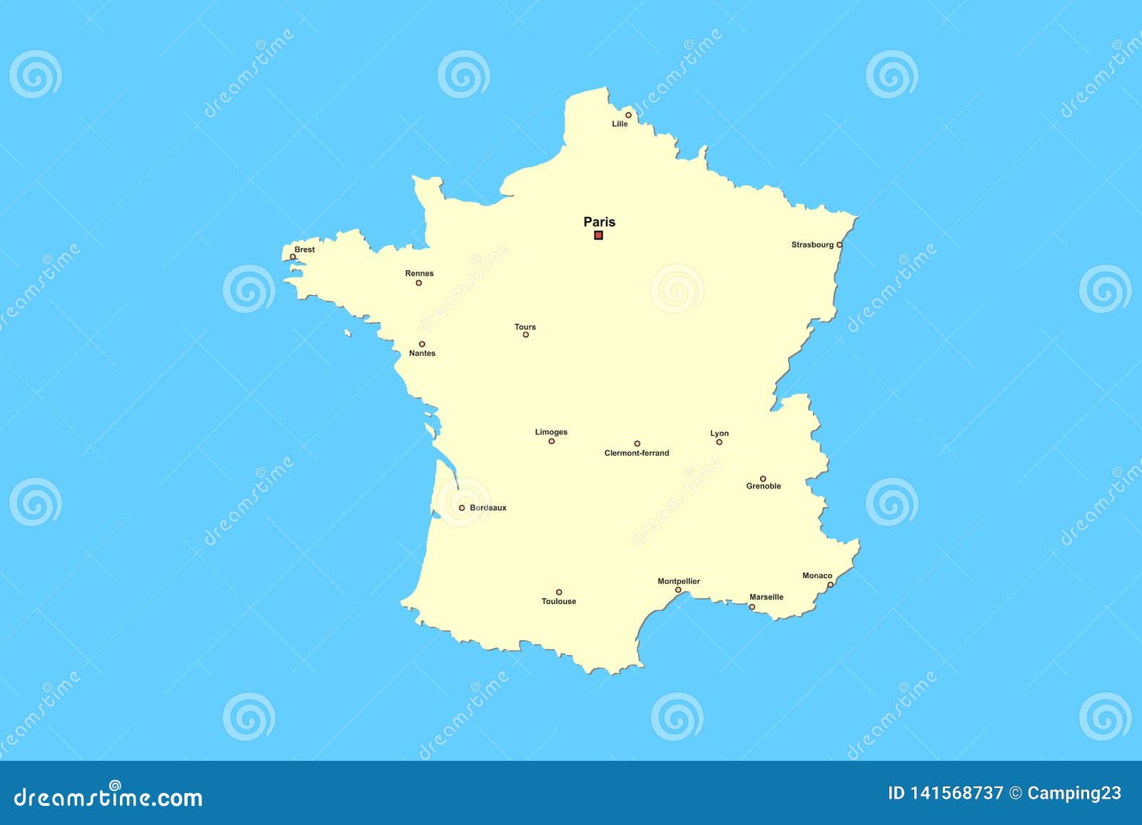 France Map, Vector stock vector. Illustration of division - 141568737