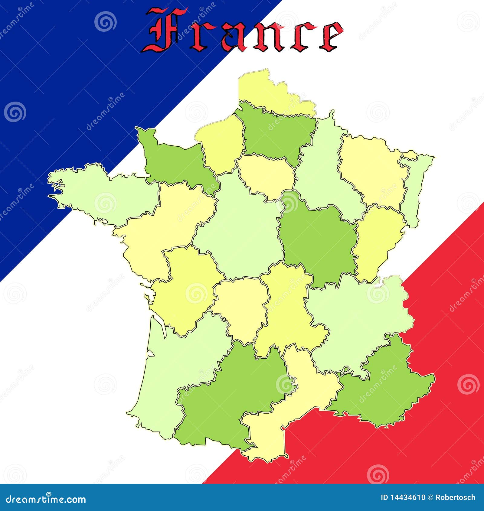 France Map Over National Colors Stock Vector - Illustration of ...