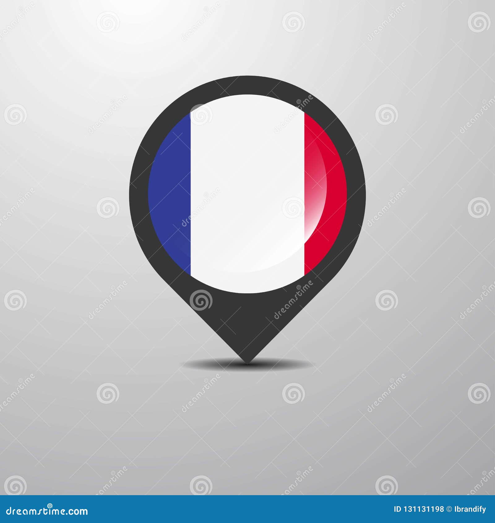 France Map Pin stock vector. Illustration of flag, icon - 131131198