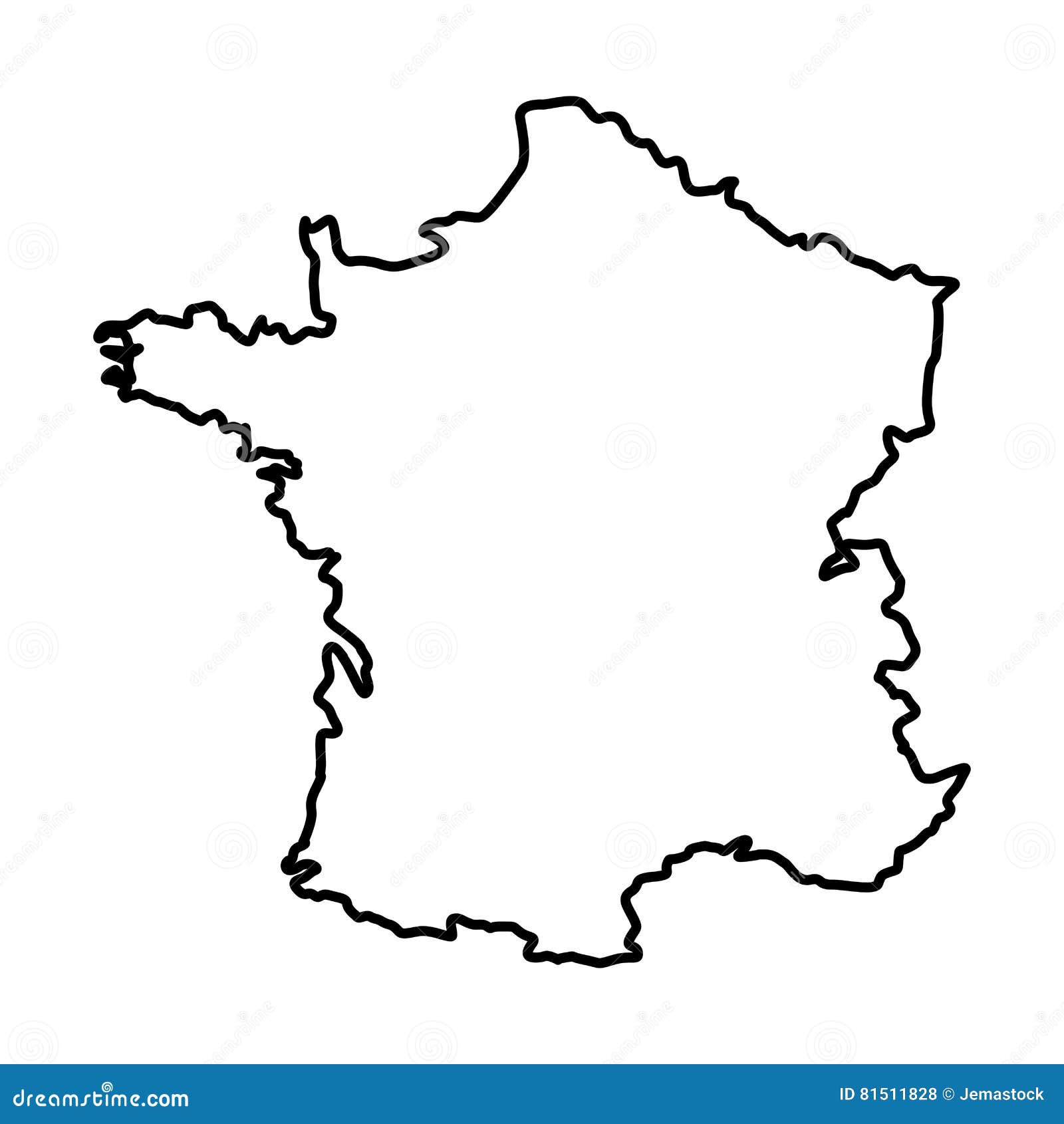 France map silhouette stock vector. Illustration of european - 81511828