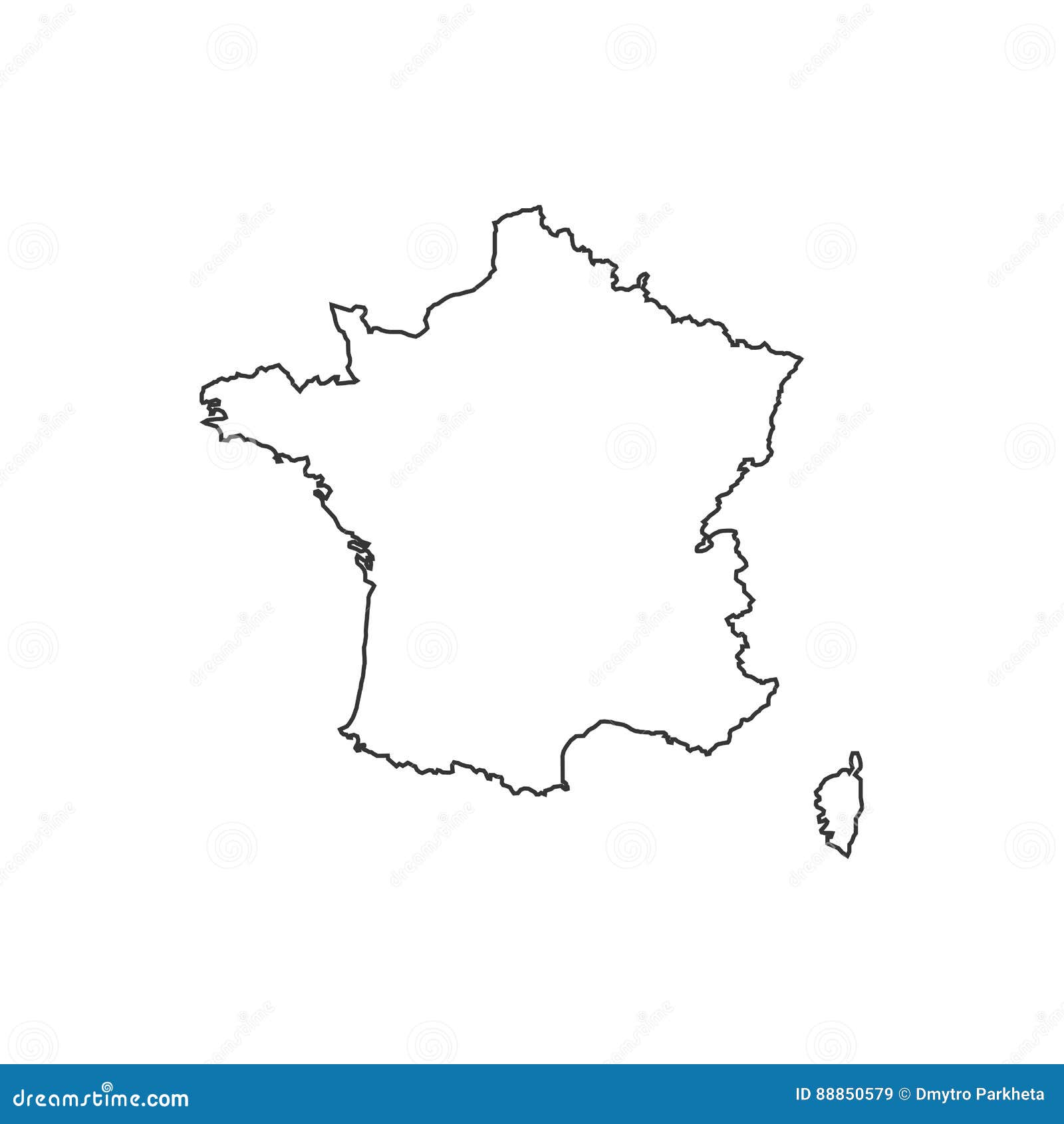 France map silhouette stock vector. Illustration of isolated - 88850579