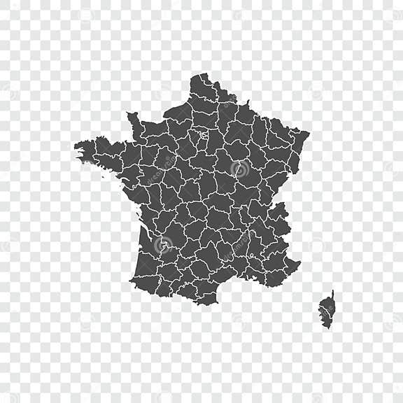 France Map on Transparent Background. Vector Illustration Stock ...