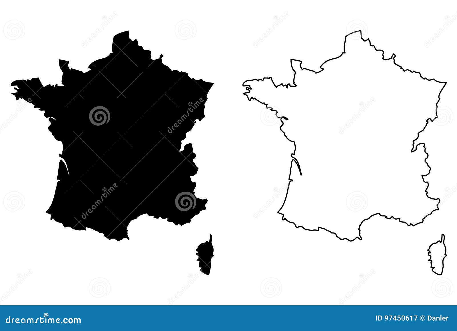 France map vector stock vector. Illustration of europe - 97450617