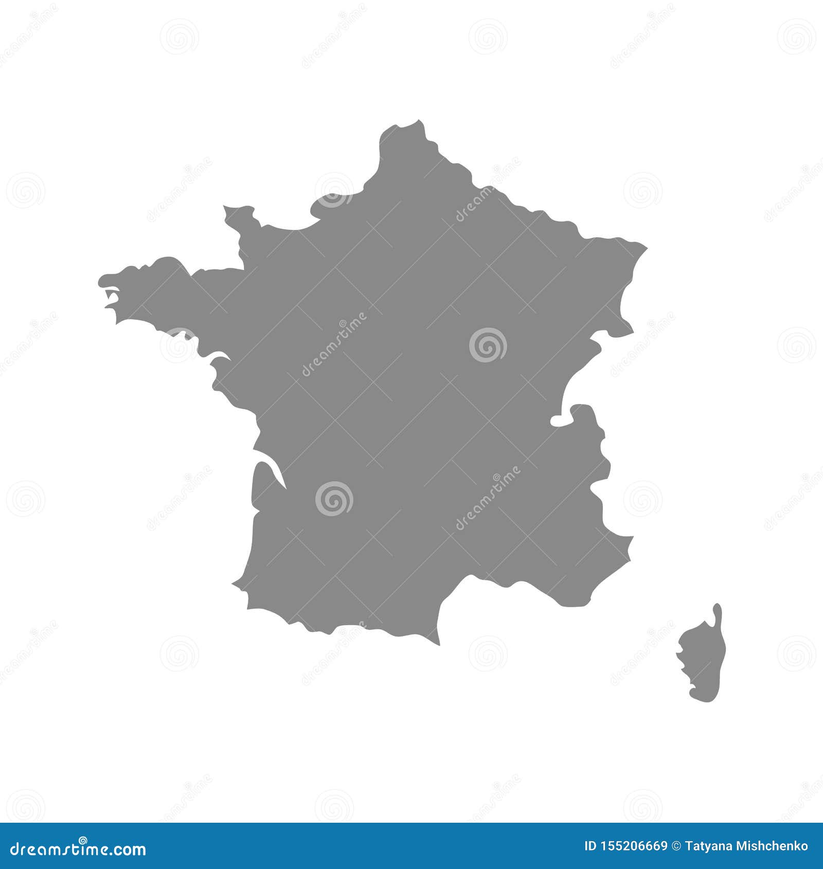 France Map Vector Template Isolated Stock Illustration - Illustration ...