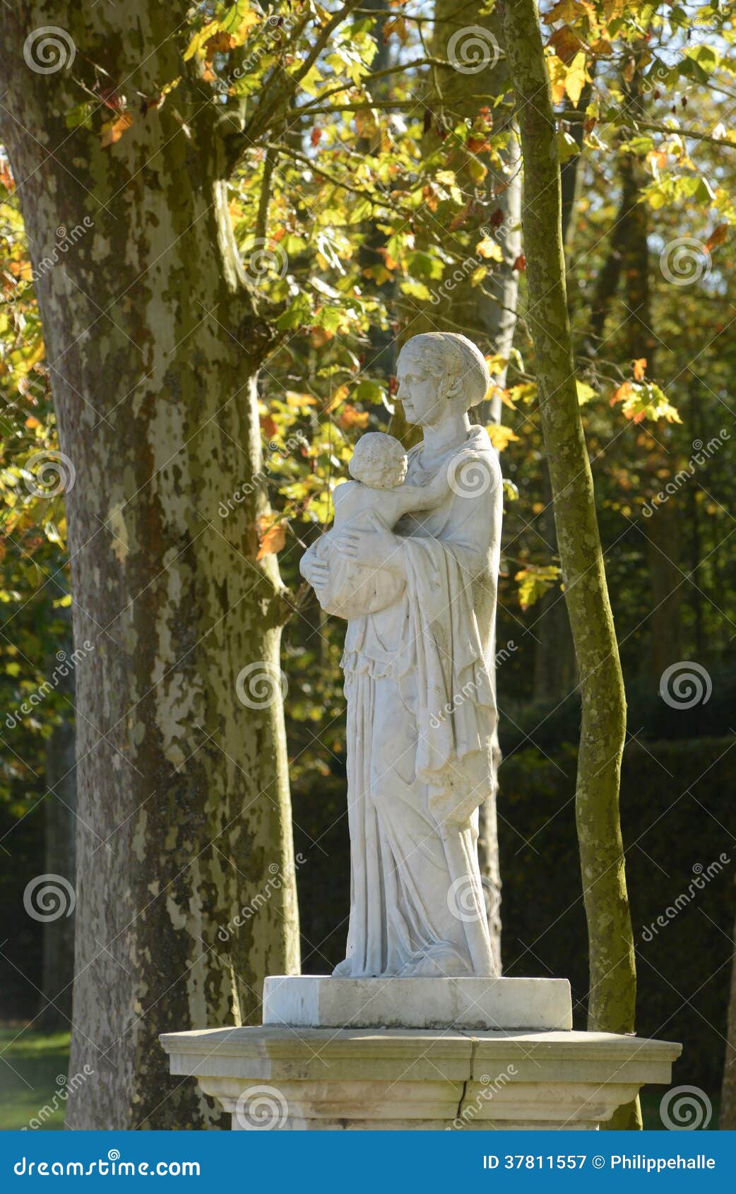 France, Marble Statue in the Versailles Palace Park Stock Image - Image ...