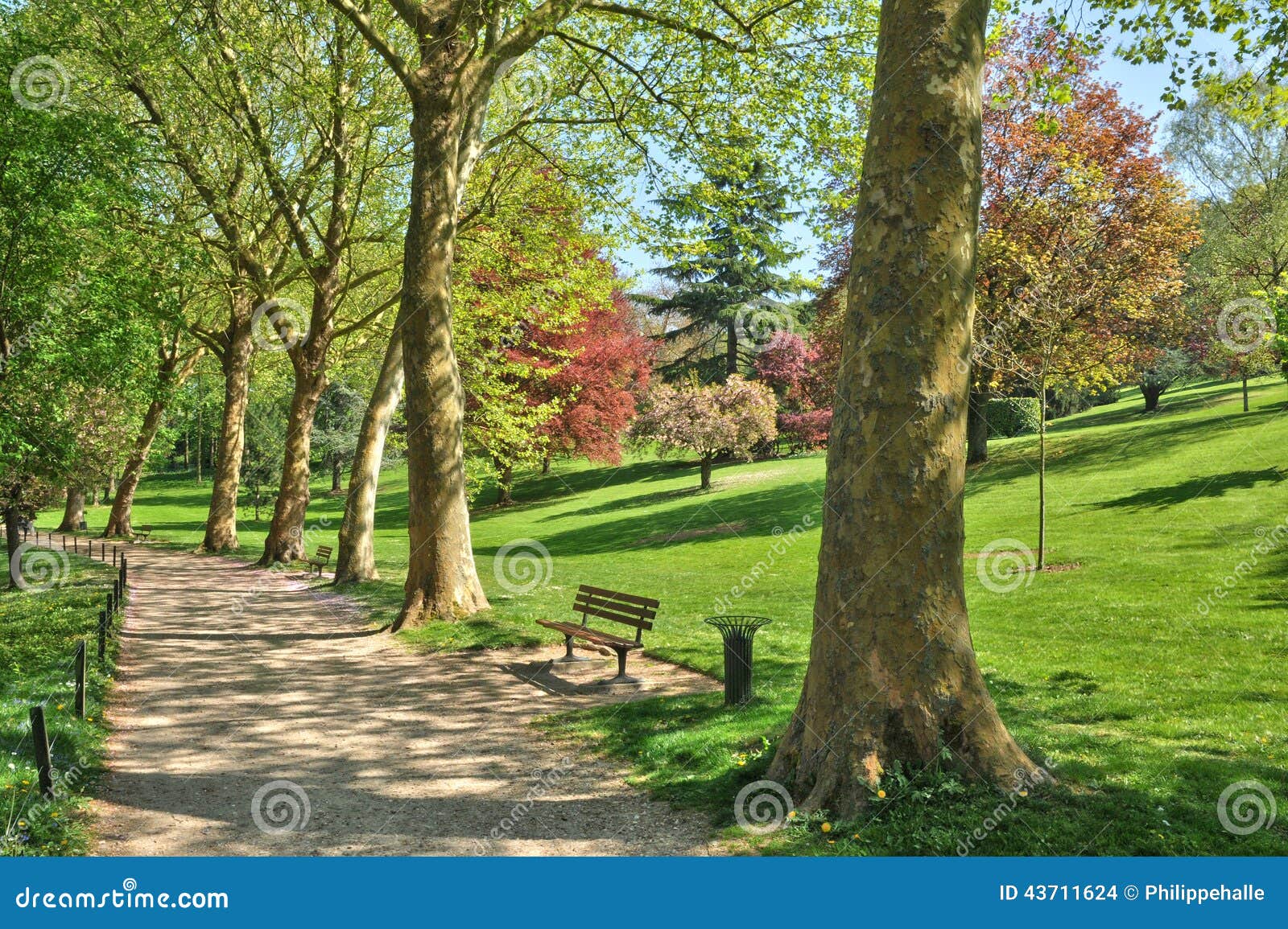 France, the Meissonnier Park in Poissy Stock Photo - Image of colour ...