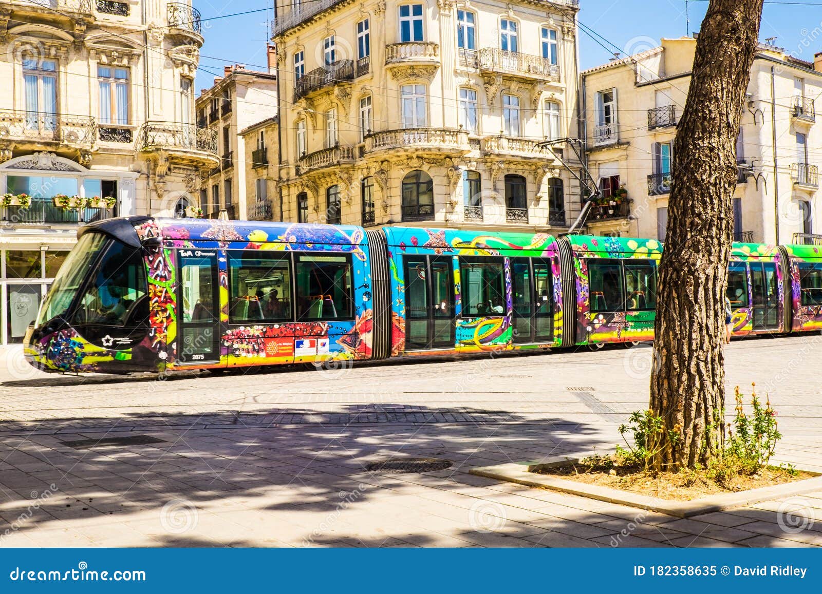 France Montpellier 4 August 2016 Tram in Montpellier, France. the ...