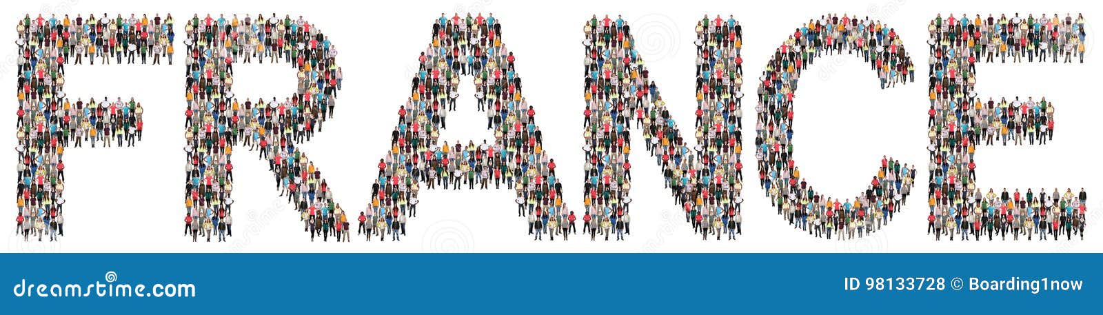 France Multi Ethnic Group of People Stock Photo - Image of message ...