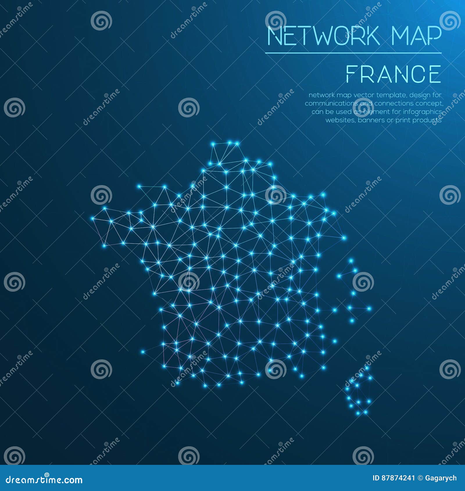 France network map. stock vector. Illustration of internet - 87874241