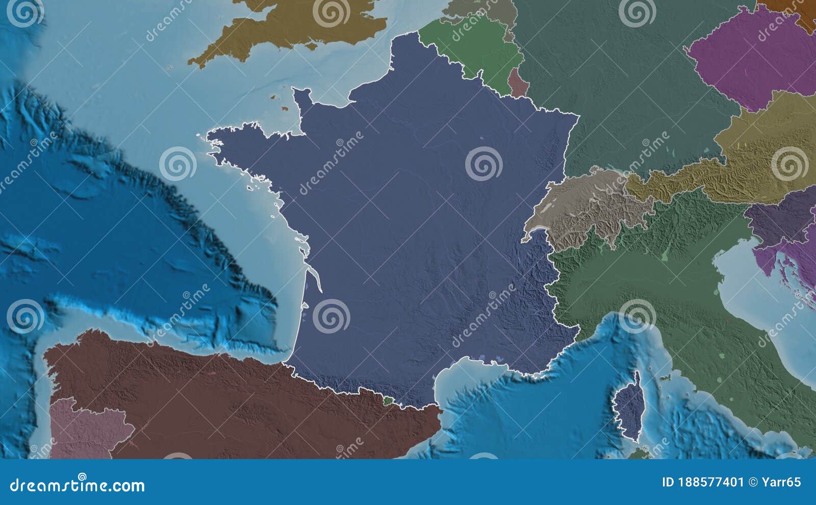 France - Overview. Administrative Stock Illustration - Illustration of ...