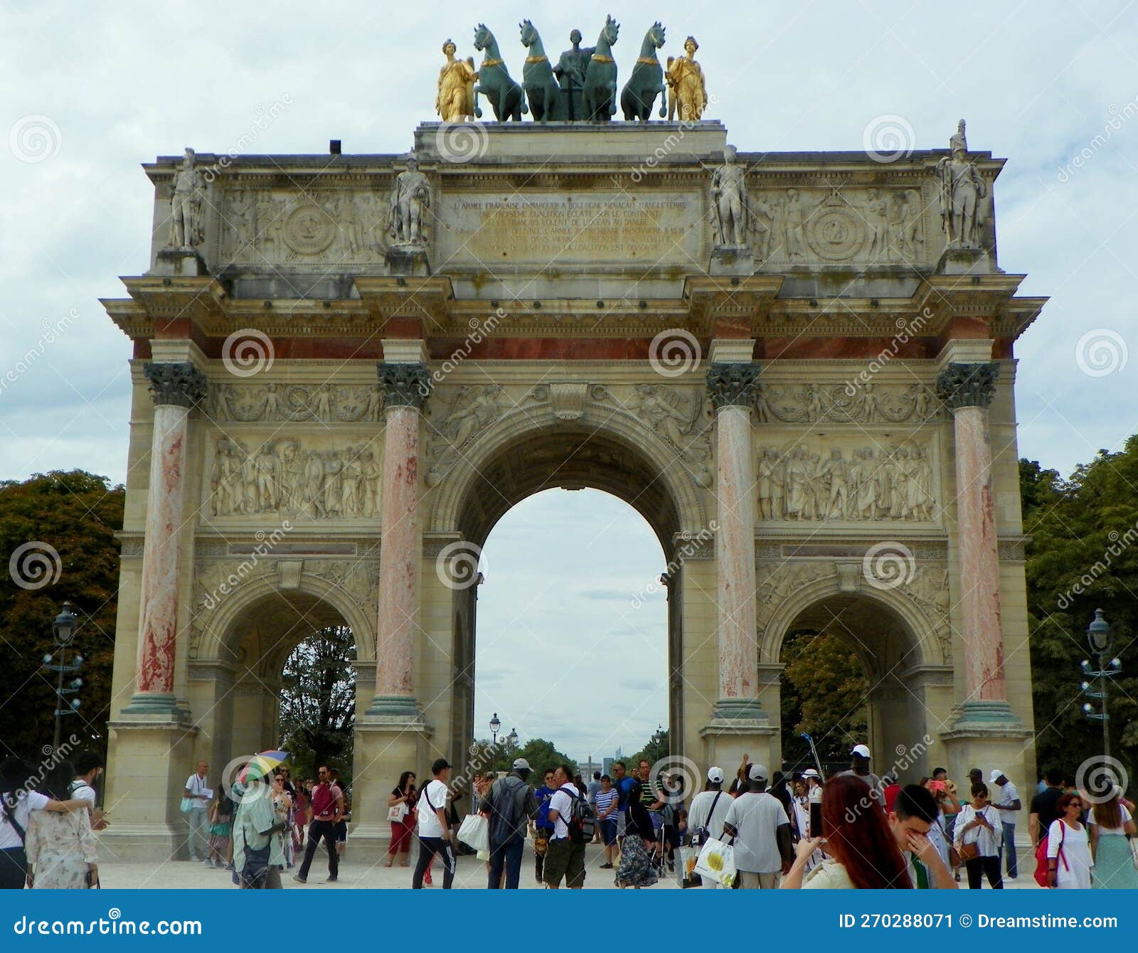 Carrousel Arc De Triomphe, Louvre Museum And Pyramid Editorial Image ...