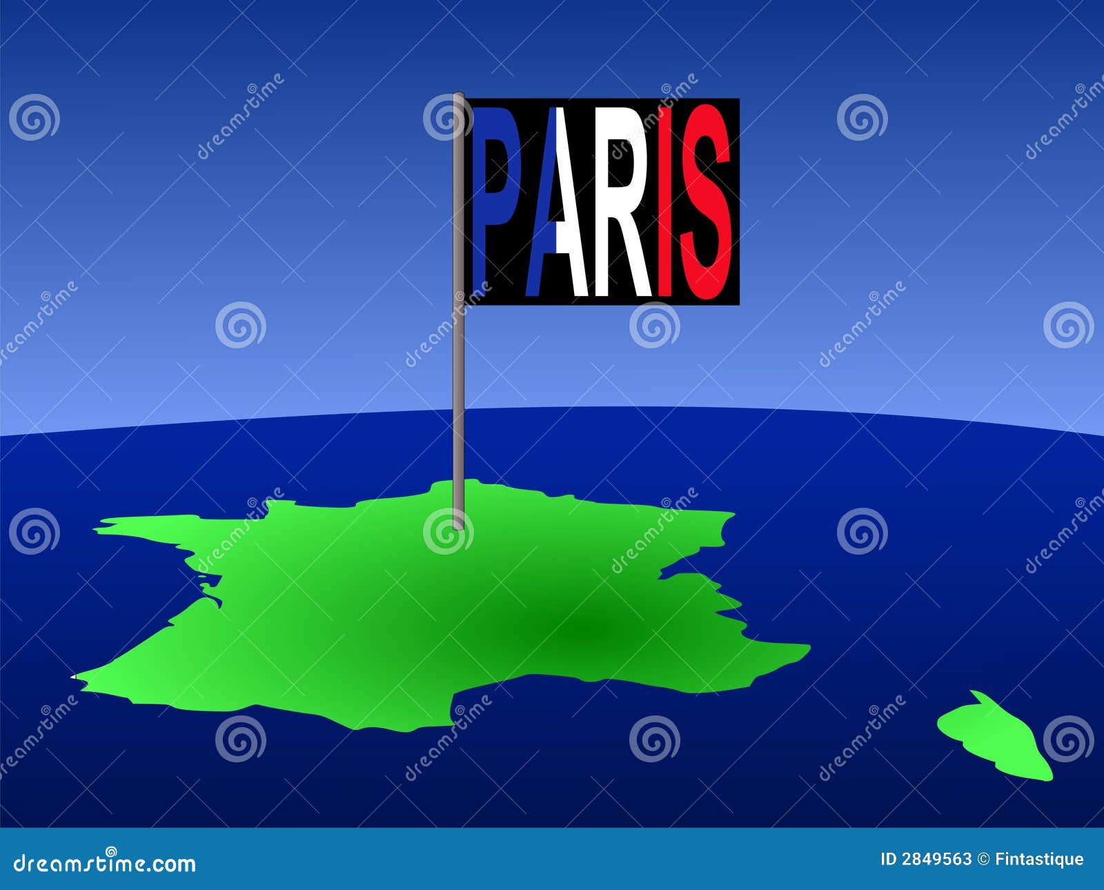 France with Paris flag stock vector. Illustration of country - 2849563