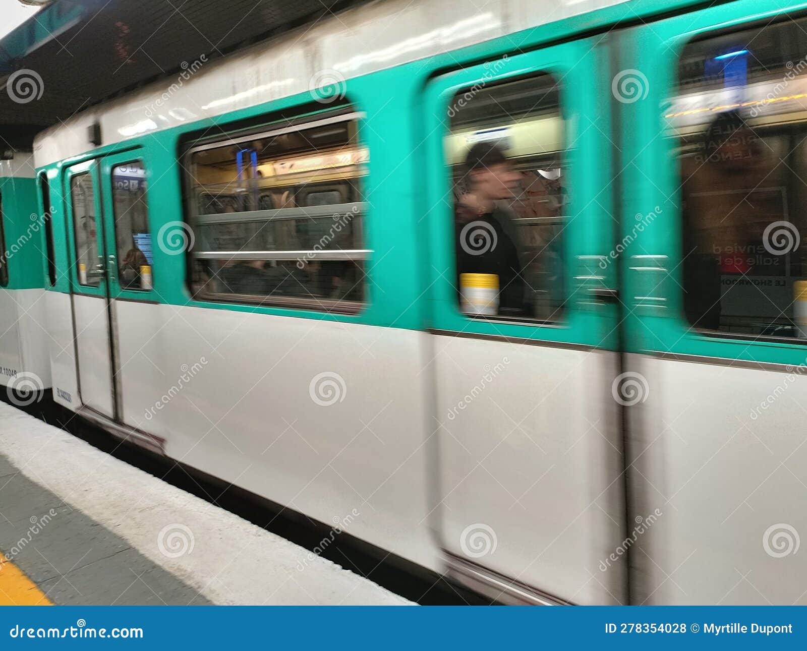 France Paris metro arrives editorial stock photo. Image of france ...