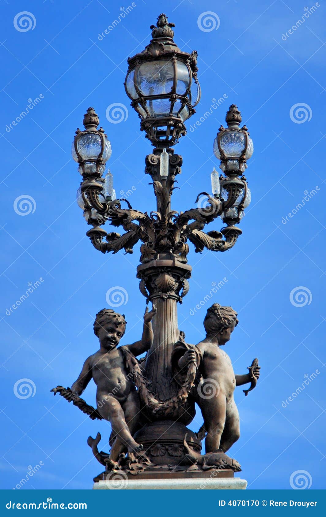 France, Paris: Old Lamp-post Stock Photo - Image of curvy, streetlight ...