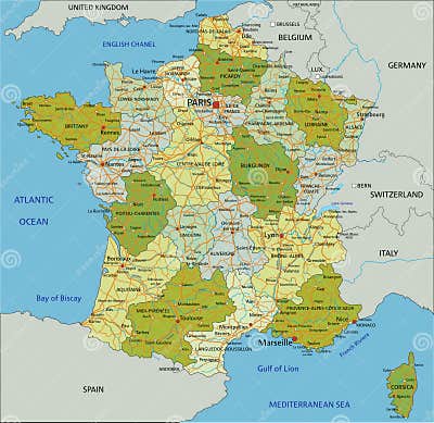 Highly Detailed Editable Political Map with Separated Layers. France ...