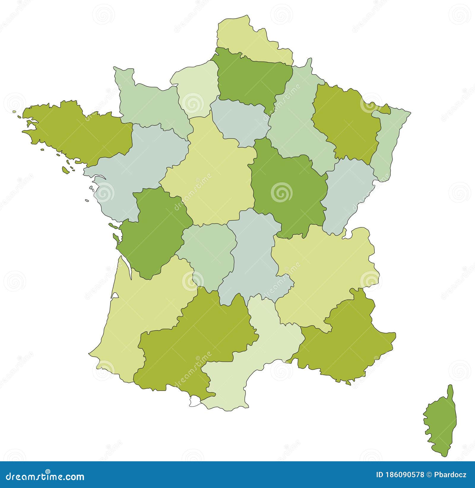Highly Detailed Editable Political Map with Separated Layers. France ...
