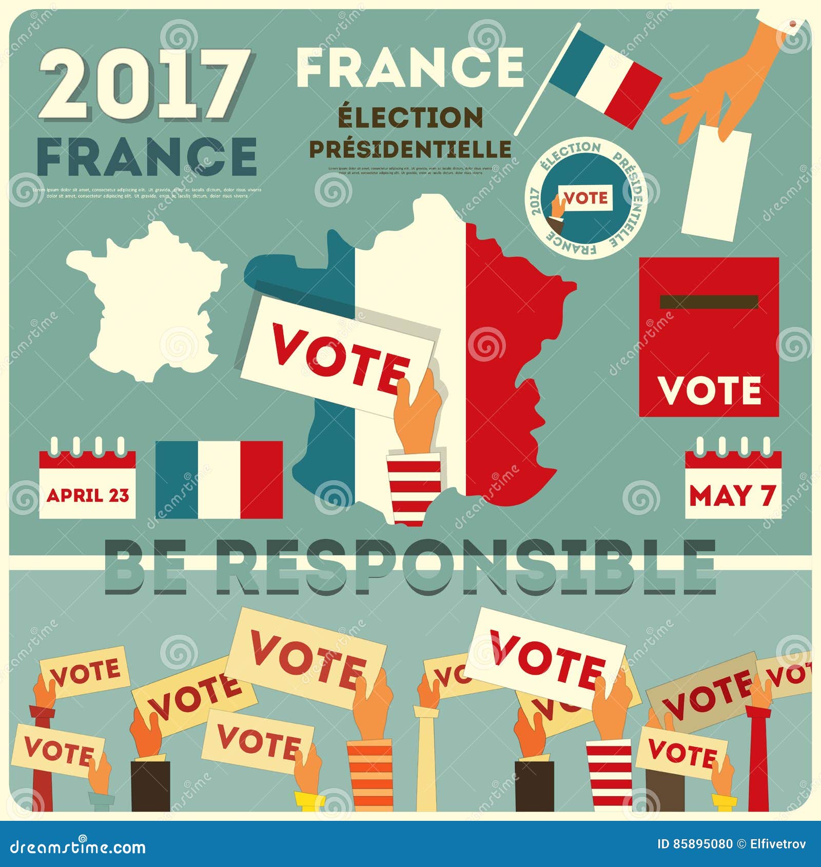 France Presidential Election Stock Vector - Illustration of democracy ...