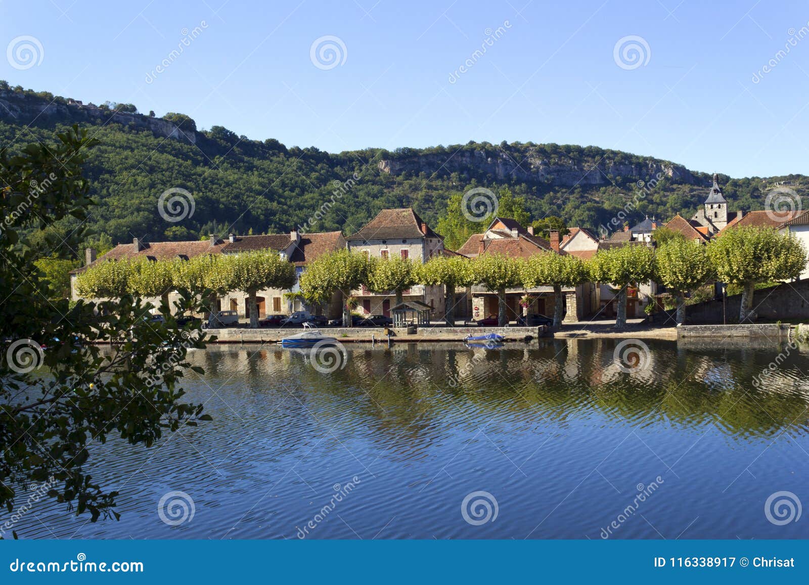 France, the River Lot in Cajarc Stock Image - Image of languedoc ...