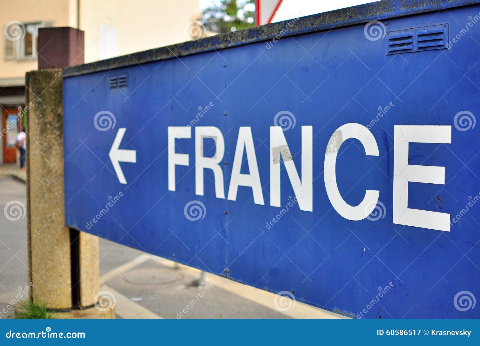 France road sign stock image. Image of europe, immigration - 60586517