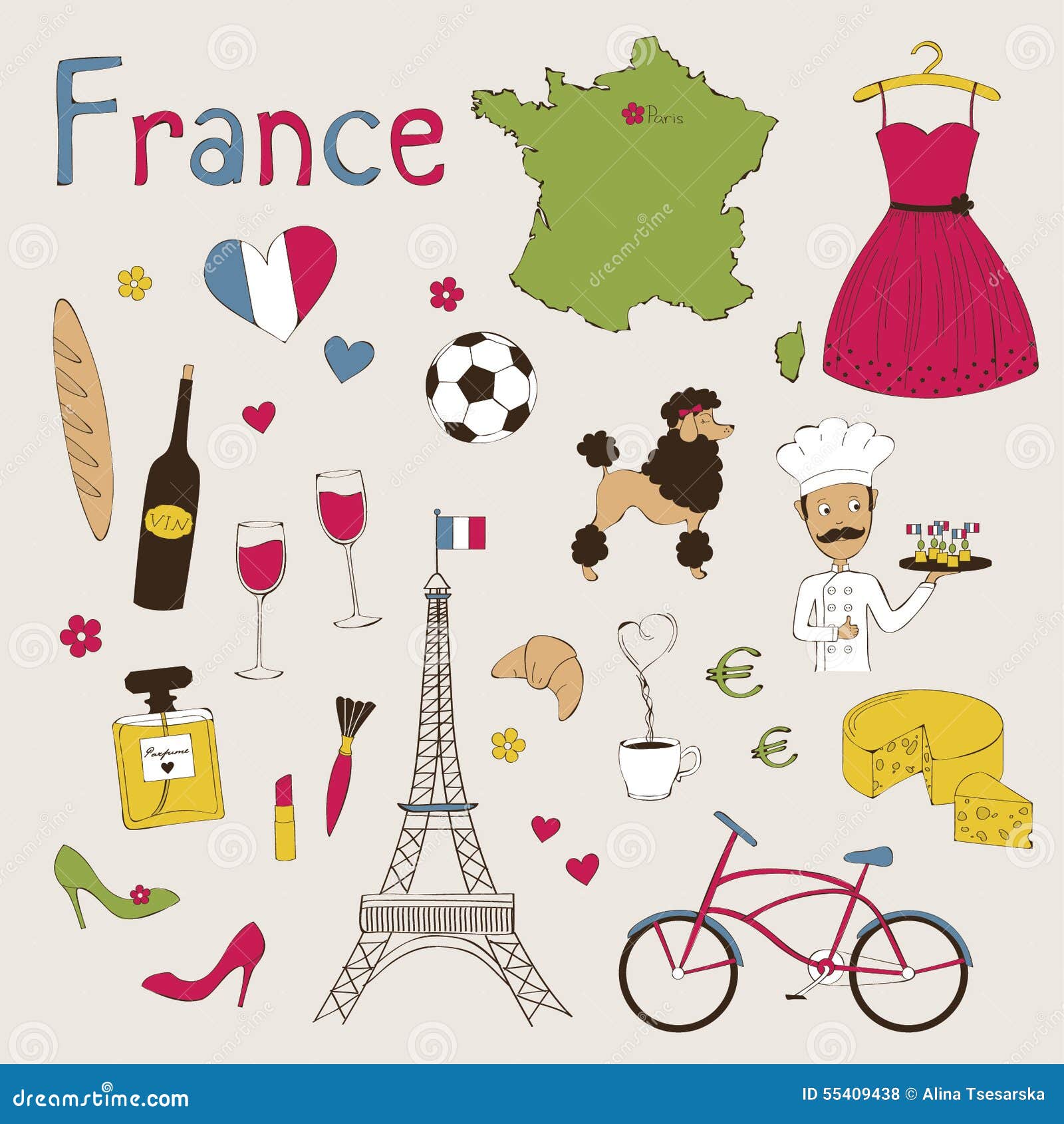 France set stock vector. Illustration of food, hanger - 55409438