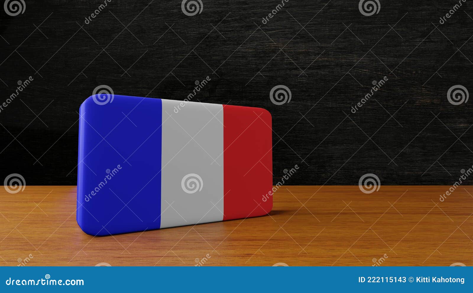 France Square Flag 3d Rendering Stock Illustration - Illustration of ...