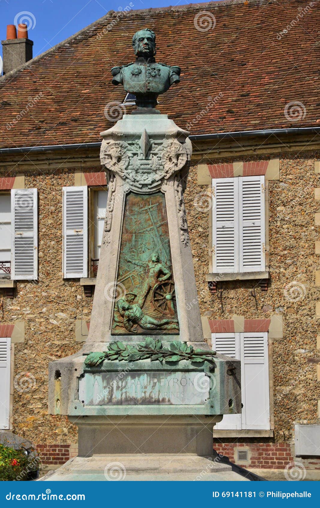 France, the Statue of Admiral Peyron in Marines Editorial Photo - Image ...