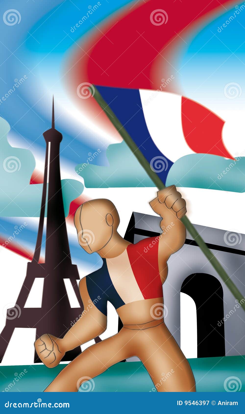 France Symbol stock illustration. Illustration of freedom - 9546397