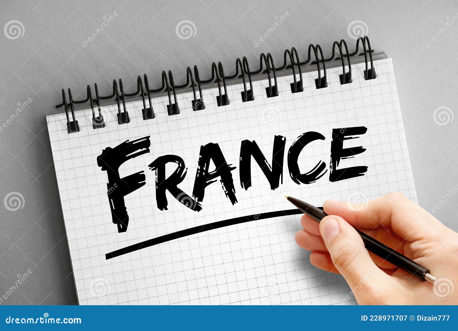 France Text on Notepad, Concept Background Stock Image - Image of ...