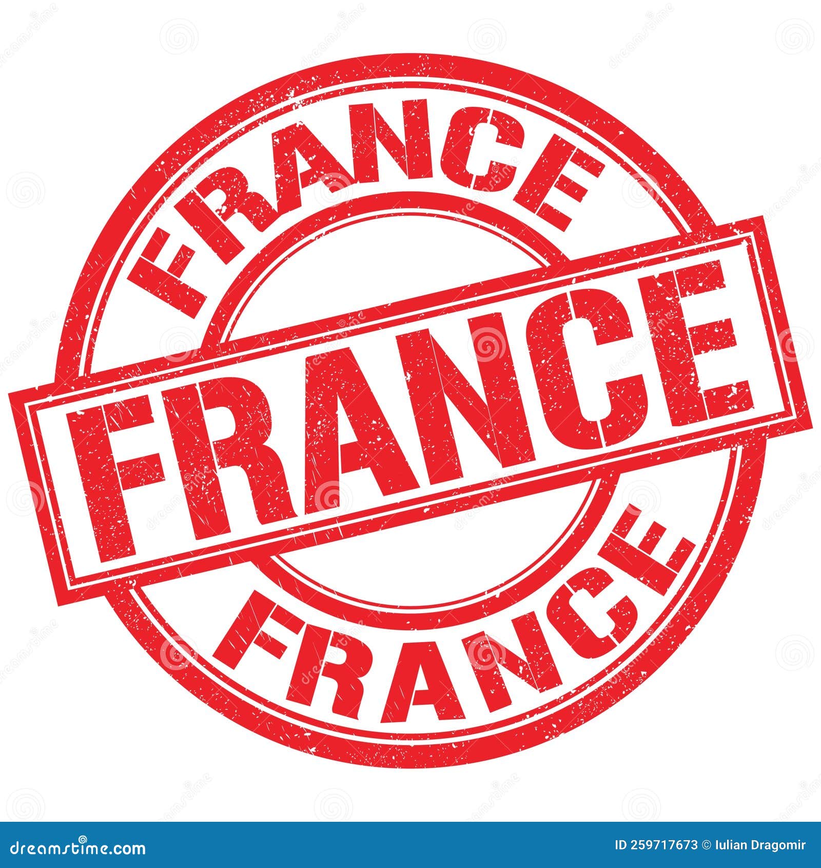 FRANCE Text Written on Red Stamp Sign Stock Illustration - Illustration ...