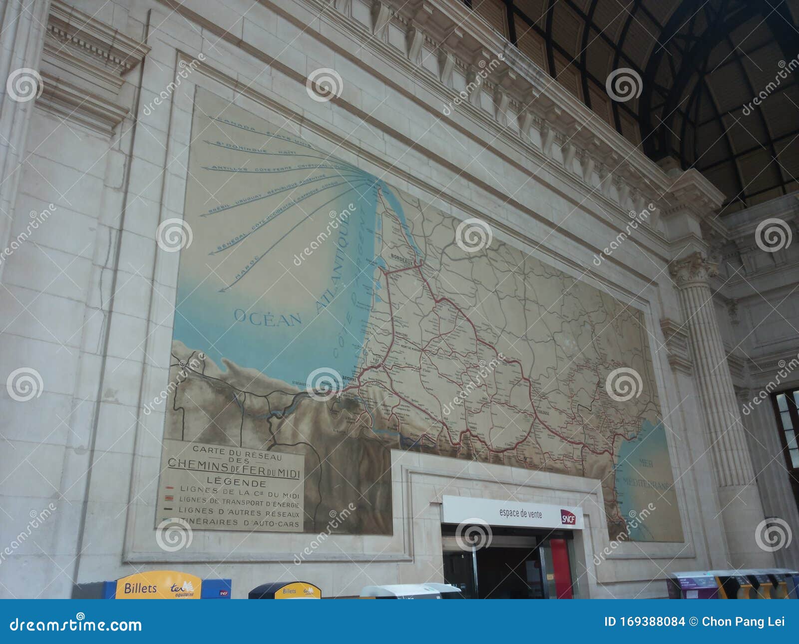 France Train Map in Bordeaux Editorial Stock Image - Image of bordeaux ...