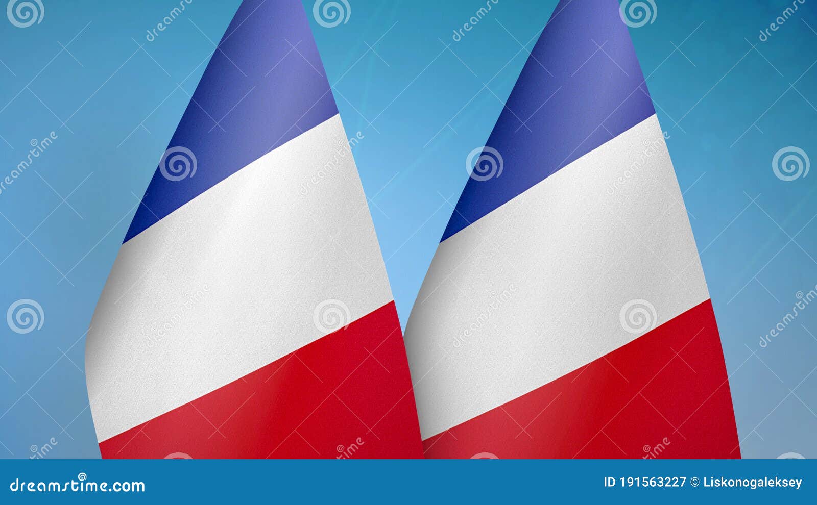 France Two Flags Blue Background Stock Illustration - Illustration of ...