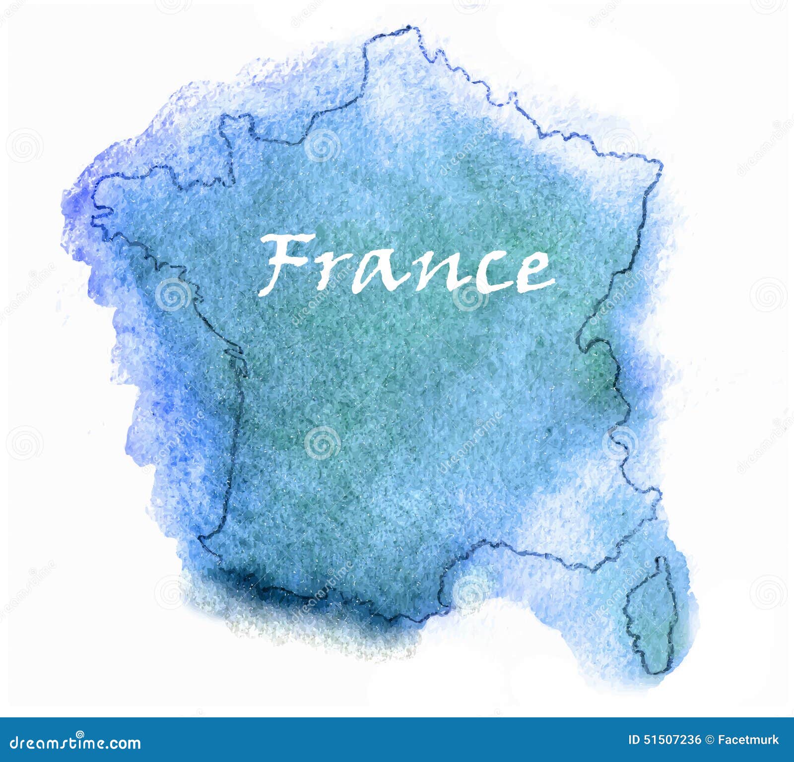France Vector Illustration With French Flag Colors And Eiffel Tower ...