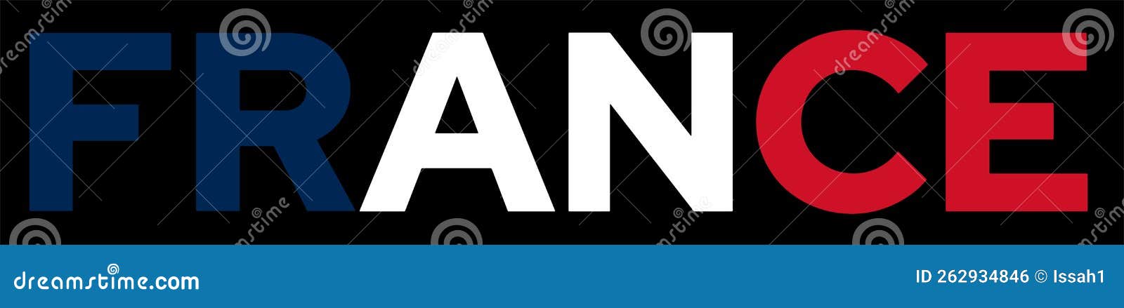 France Word in Flag Style in Vector Stock Vector - Illustration of ...