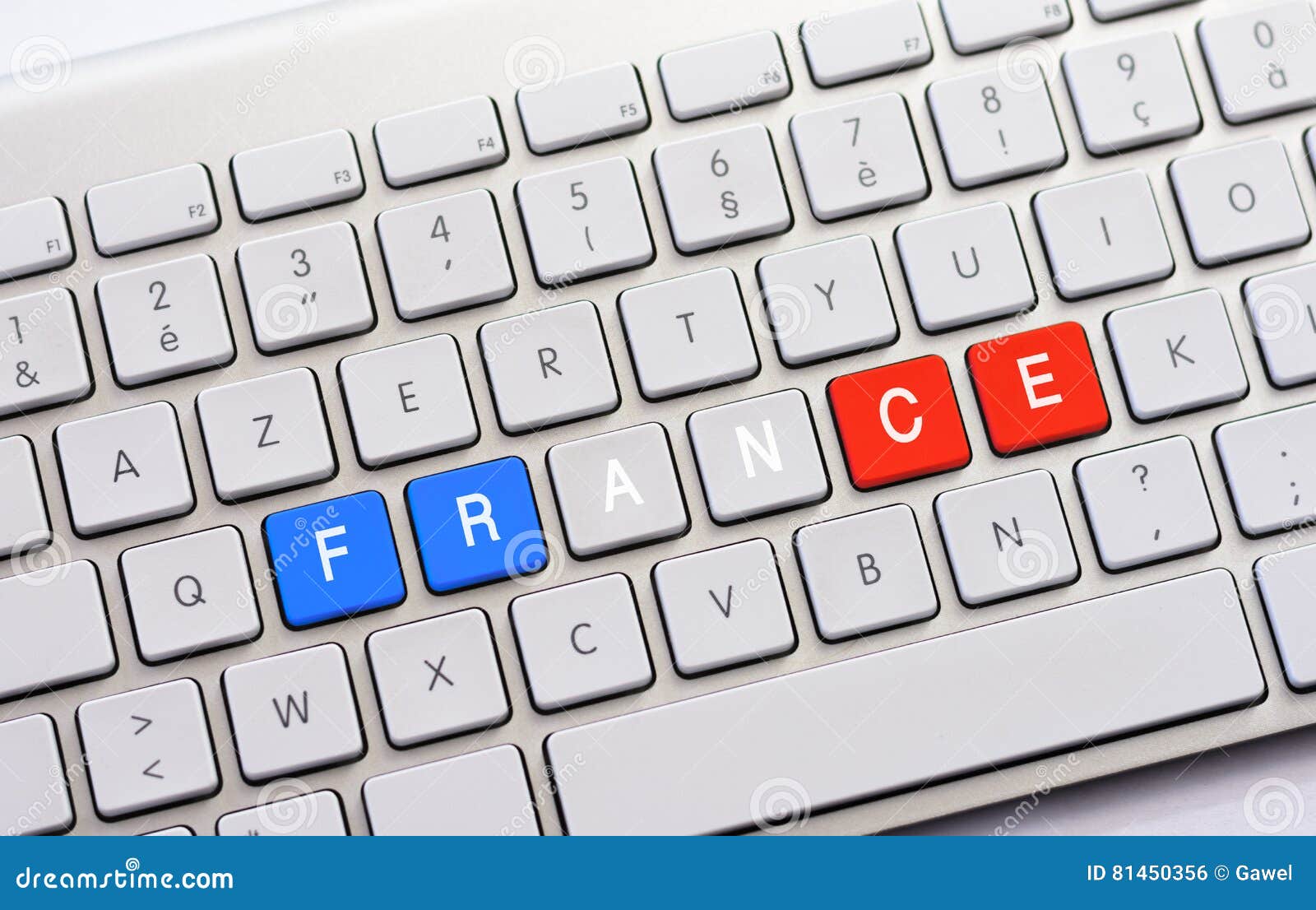 FRANCE Writing on White Keyboard Stock Photo - Image of city, close ...