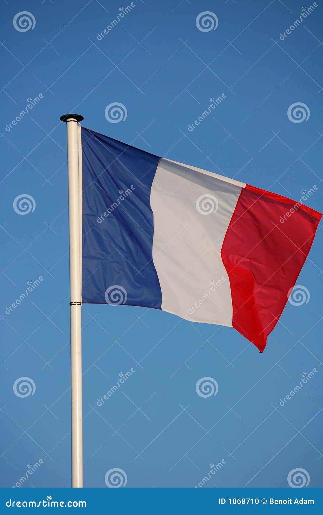Franch flag stock photo. Image of bleu, deployed, vertical - 1068710