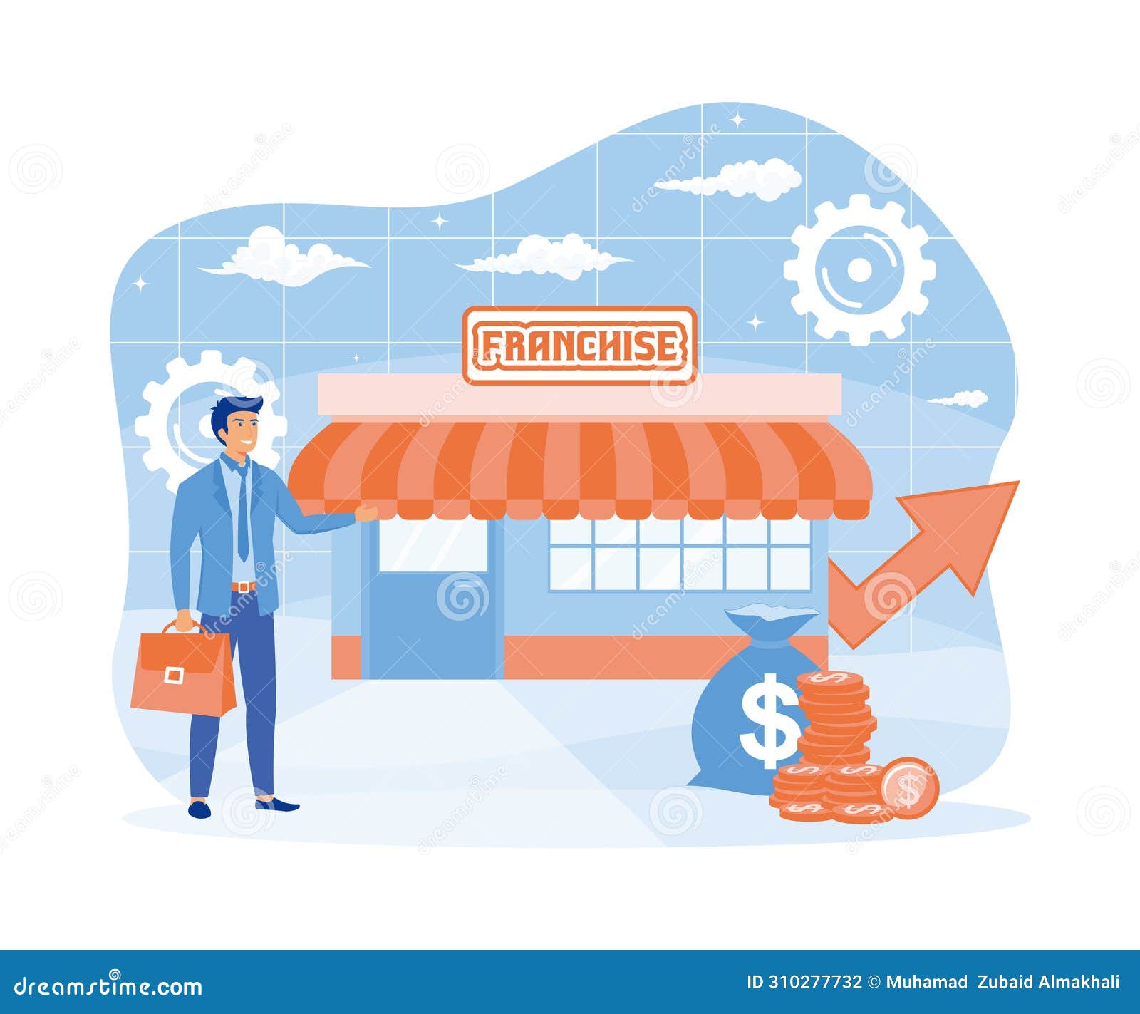 Franchise Banner. Retail Store or Service Network, Template Banner ...