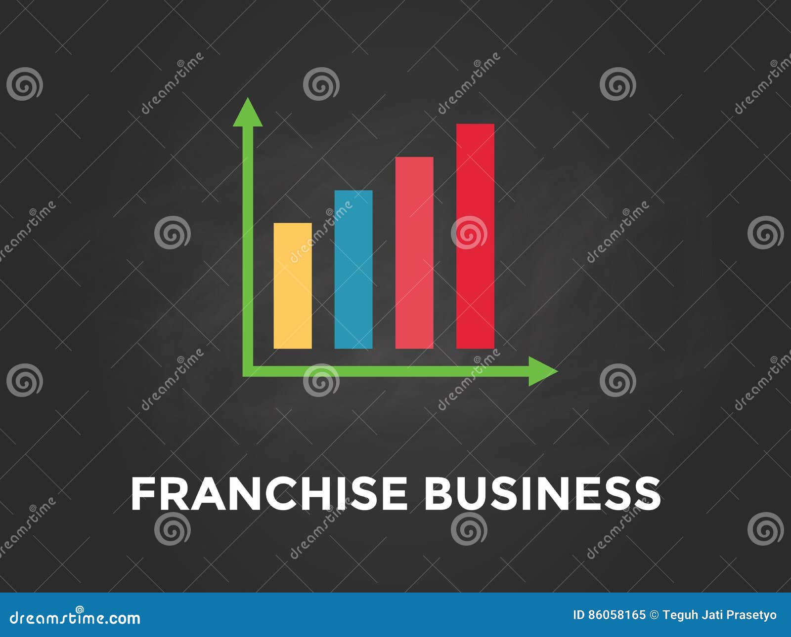 Franchise Business Chart Illustration with Colourful Bar, White Text ...
