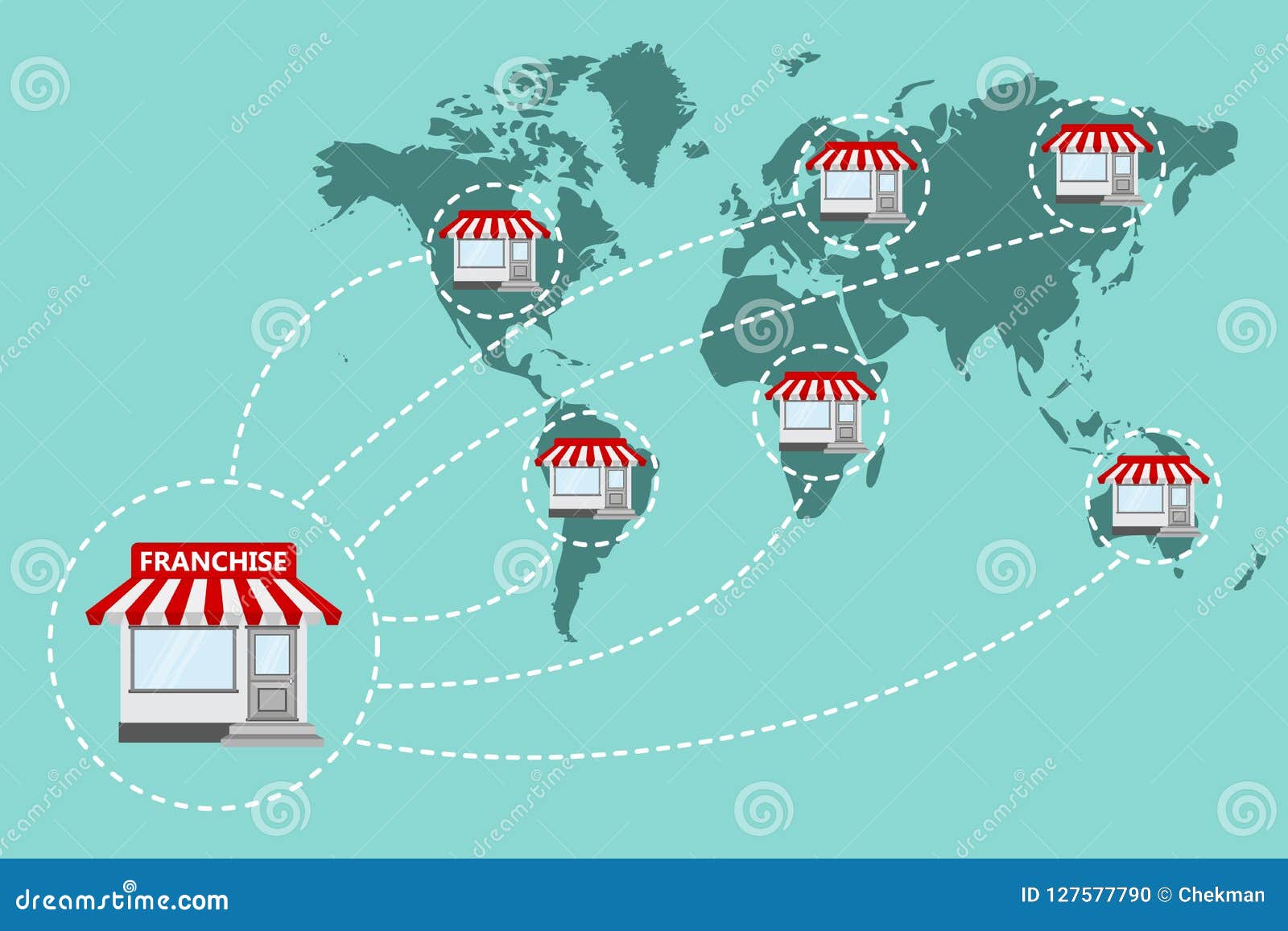Franchise Business Concept. Vector Illustration Stock Illustration ...