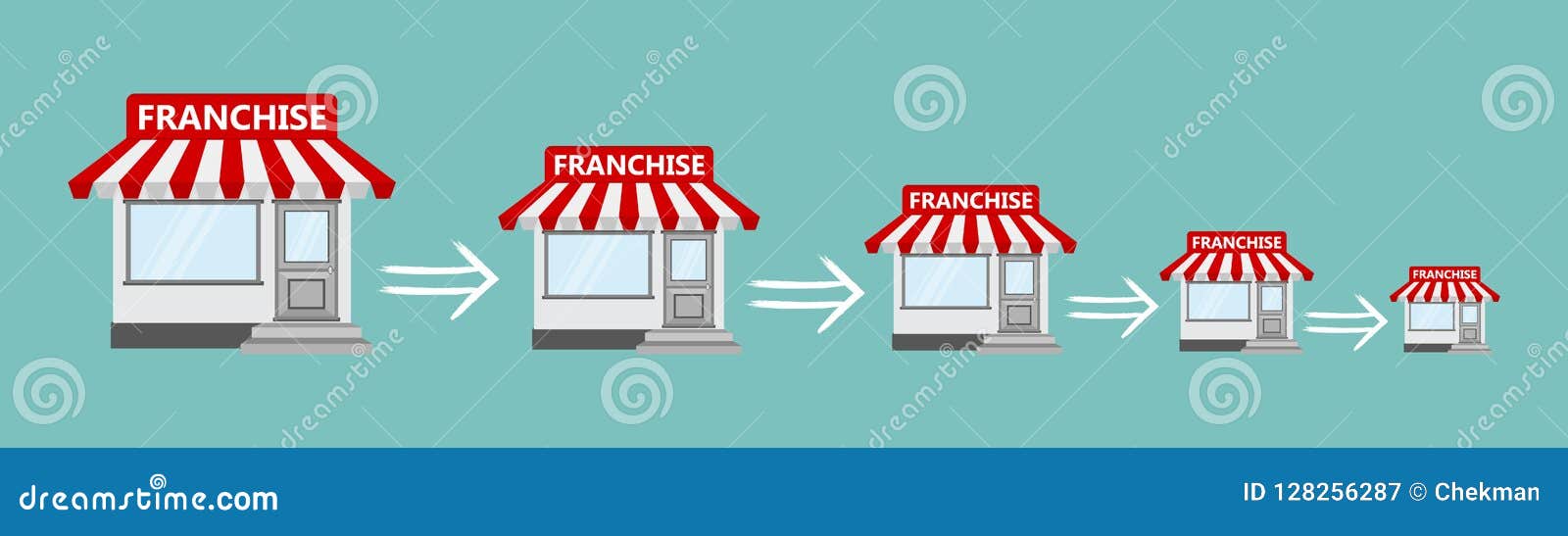 Franchise Business Concept. Vector Illustration Stock Illustration ...