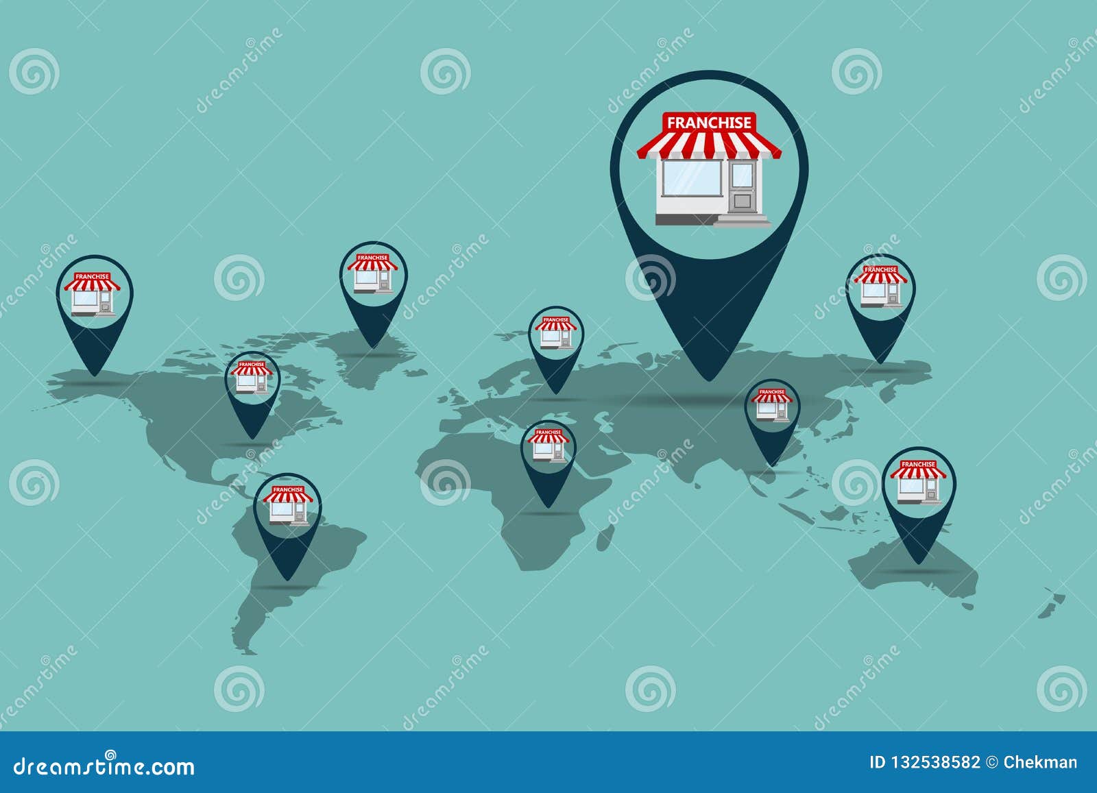 Franchise Business Concept. Vector Illustration Stock Illustration ...